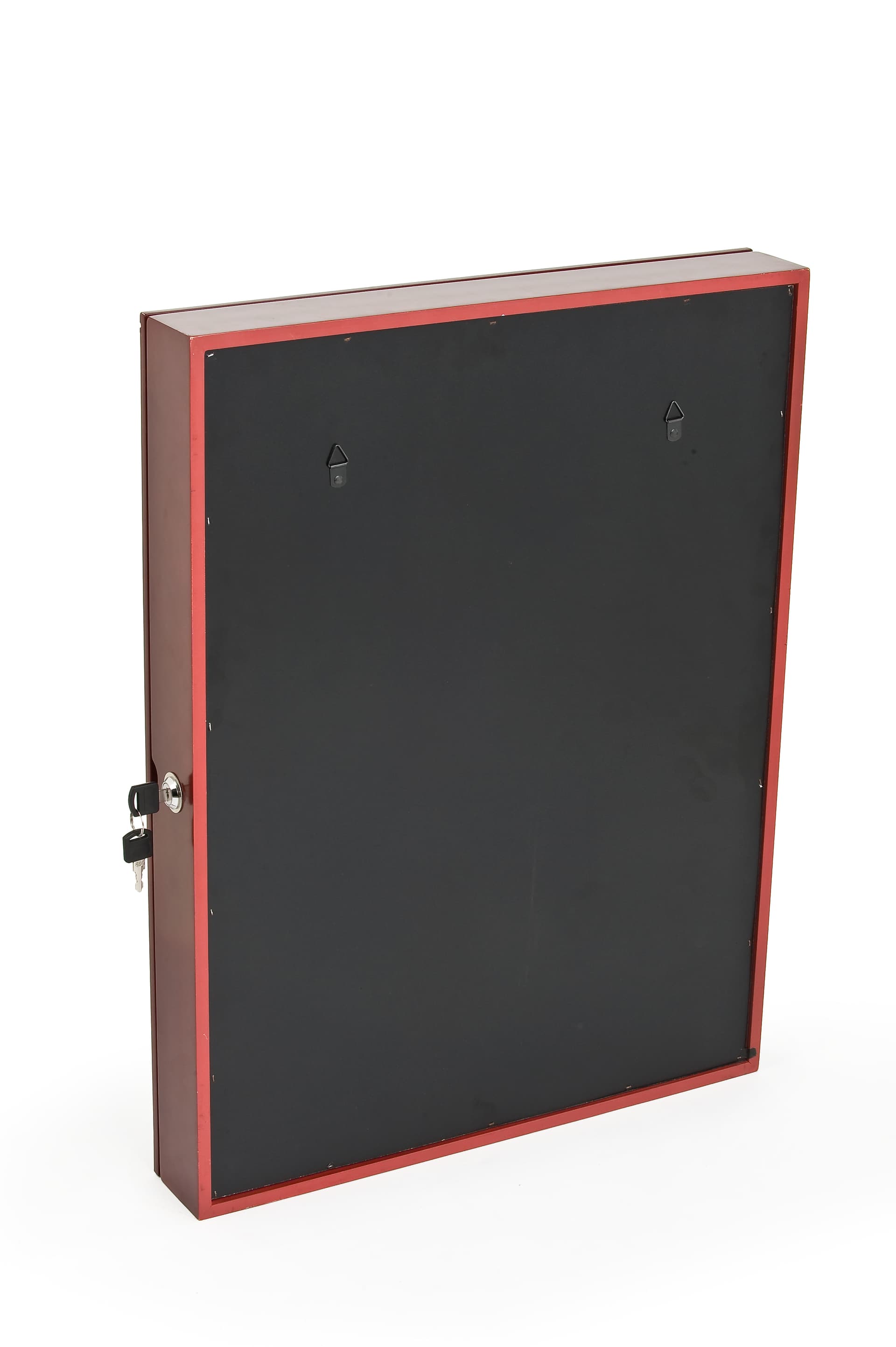 Cherry Shadowbox Frame w/ Locking Door for Use in Public Environments ...