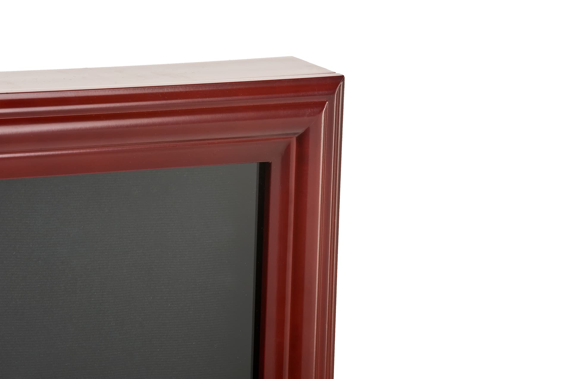 Cherry Shadowbox Frame w/ Locking Door for Use in Public Environments ...