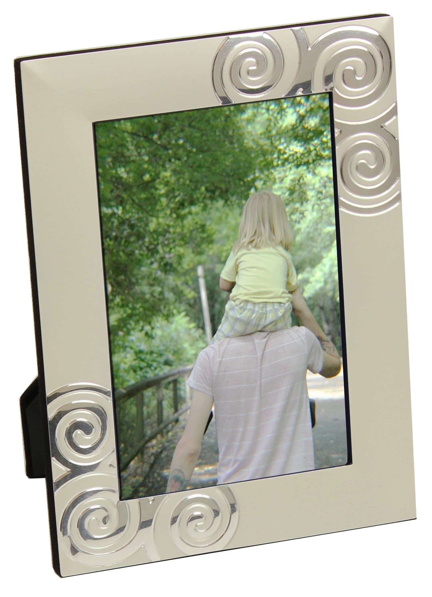 Decorative Picture Frames w/ Reflective Swirl Accents | 4" x 6 ...