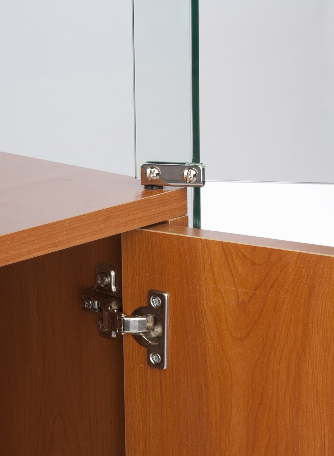 Lockable Showcase | Swing-Open Doors w/ 3 Glass Shelves & Wheels ...