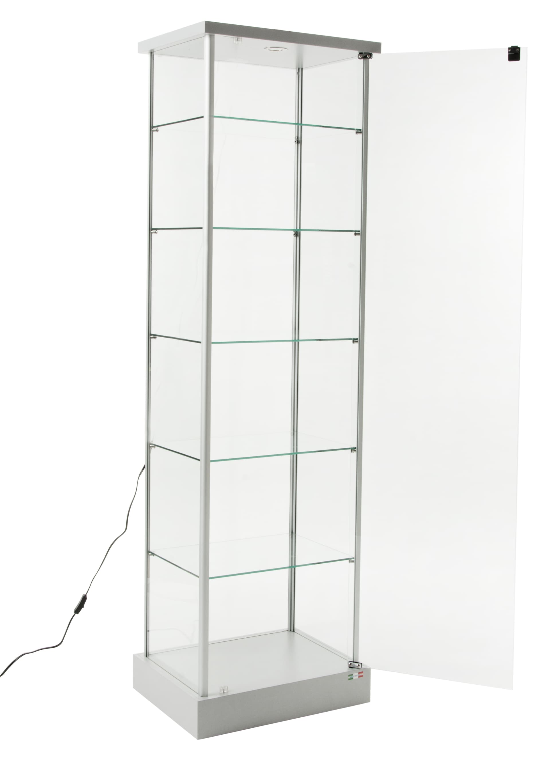 Tempered Glass Display Case | Adjustable Shelves & Locking Doors ...