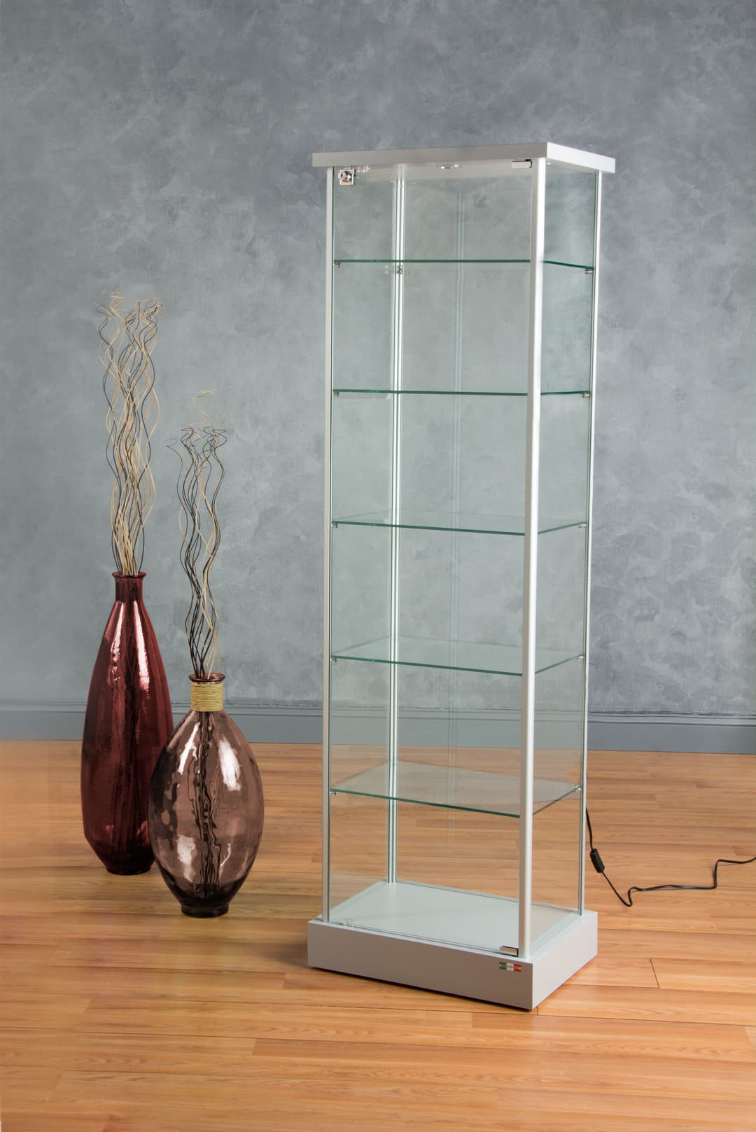 Tempered Glass Display Case | Adjustable Shelves & Locking Doors ...