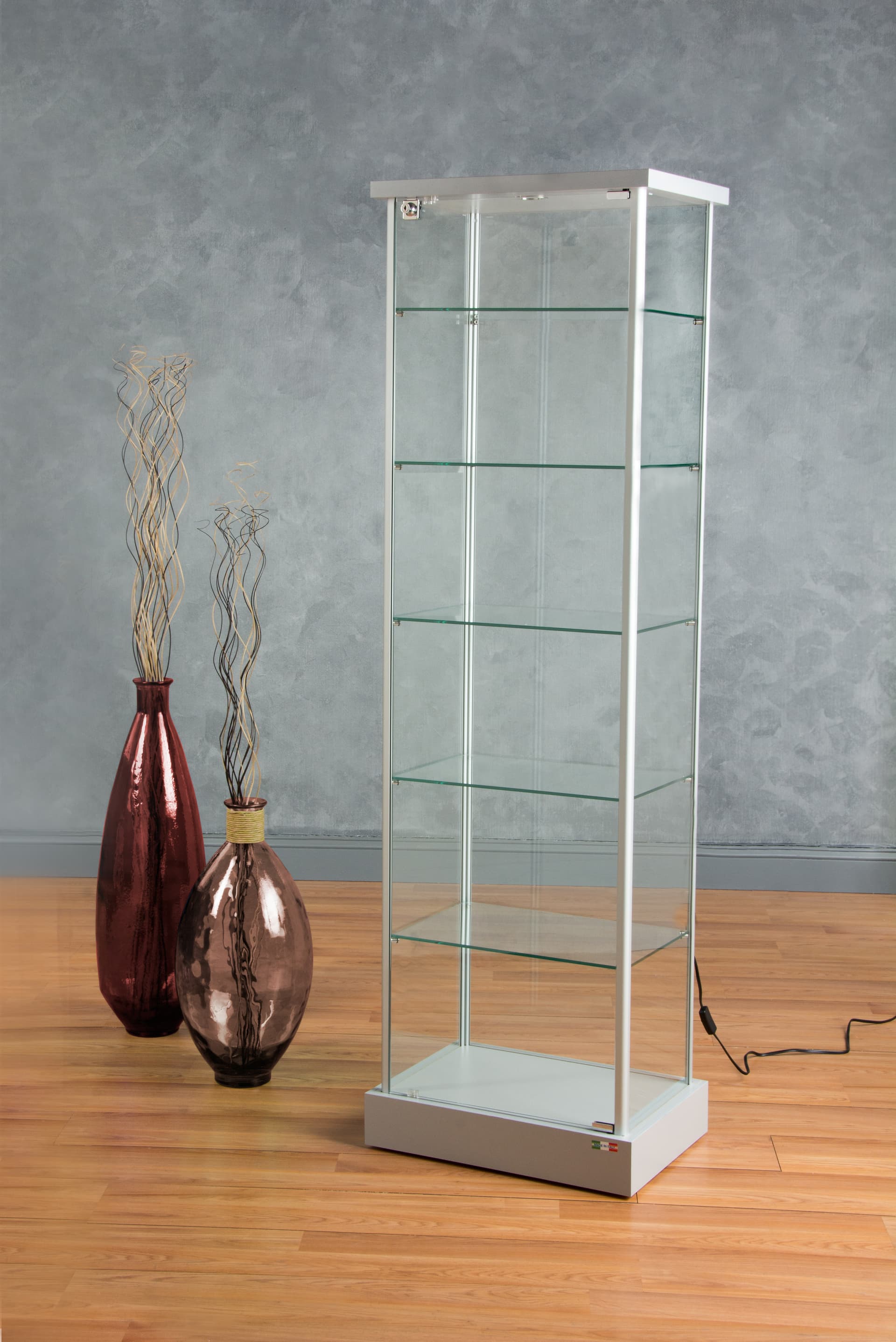 Tempered Glass Display Case | Adjustable Shelves & Locking Doors ...