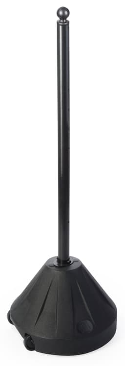 Small Stop Sign | Black Base with Pole | Displays2Go