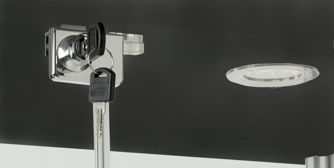 Glass Display Case | Black Canopy Top with (2) Recessed Lights ...