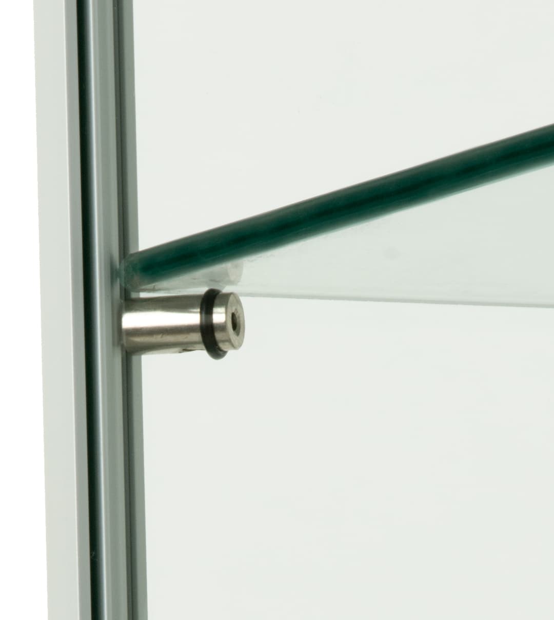 Glass Display Cabinet | (4) Hidden Casters & (2) LED Lights | Displays2Go