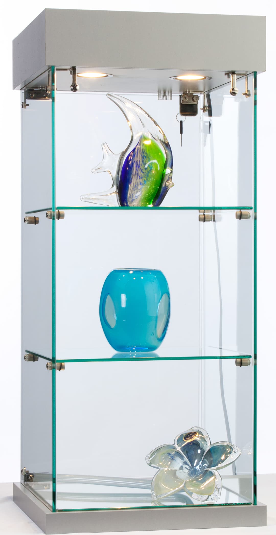 Glass Display Cabinet | EuroVu Design with Interior Lighting | Displays2Go