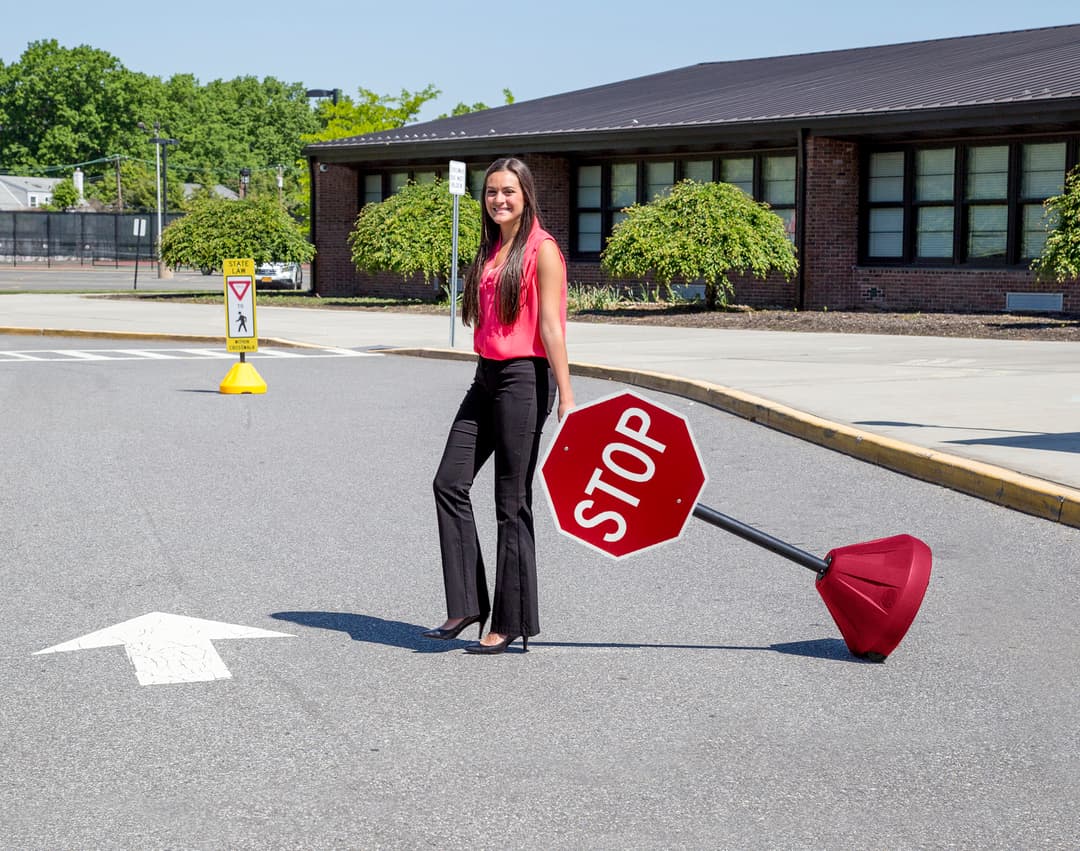 Portable Stop Sign Stand | Dual Mountable Display | Displays2Go