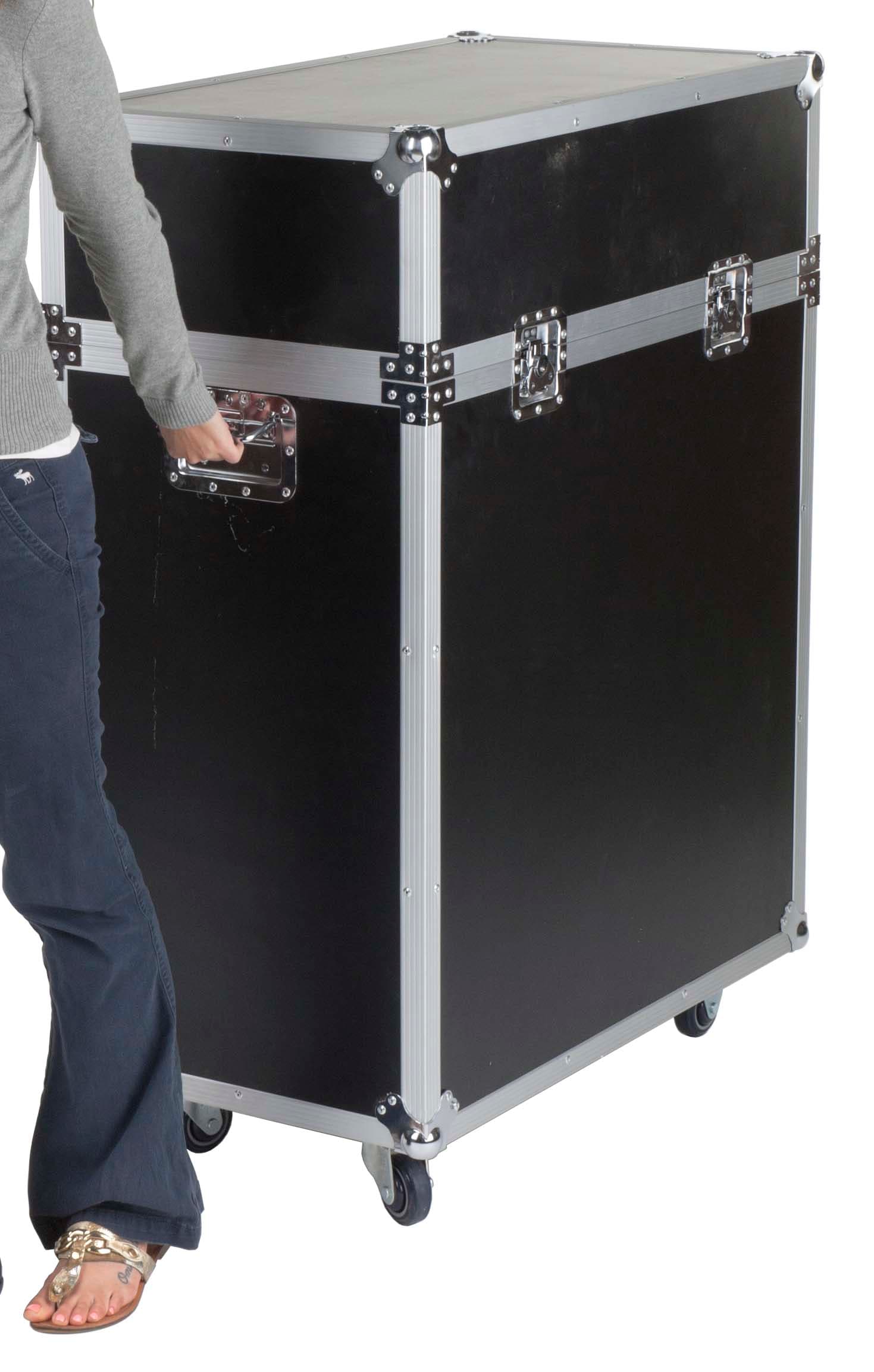 Trade Show Display Case | Exhibit Booth Cabinet with Rolling Container ...