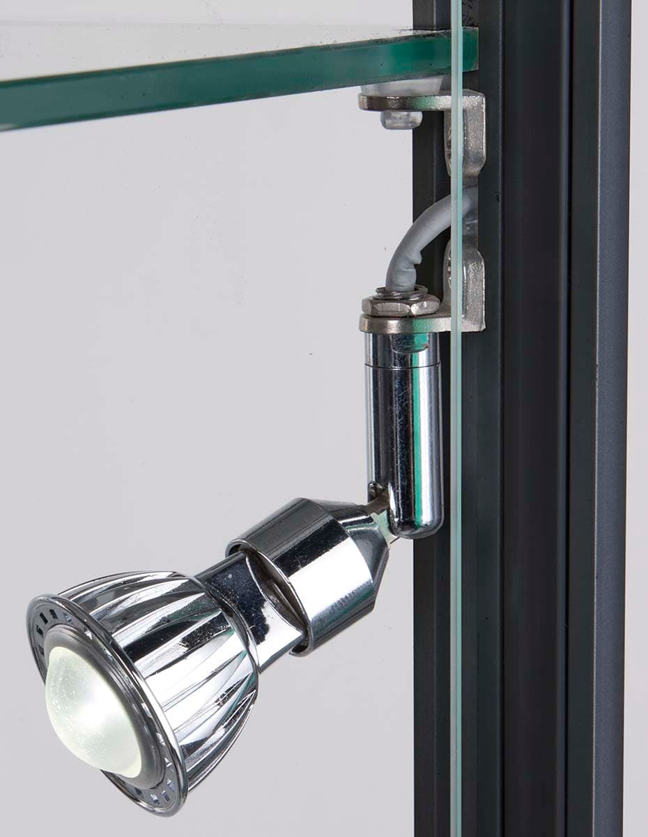 Black Portable Display Case | Glass Cabinet with Enclosed Locking Base ...