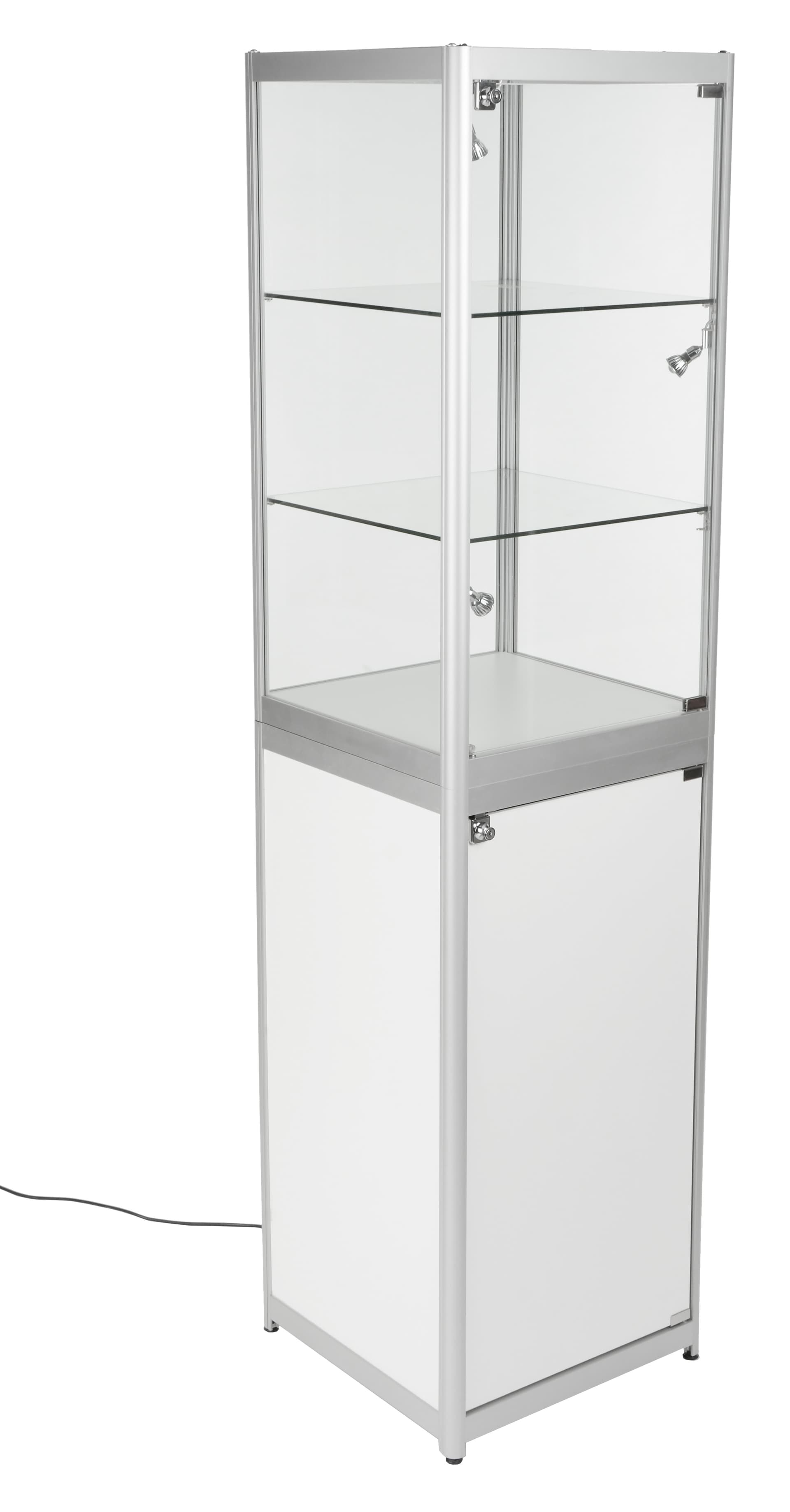 Trade Show Exhibit Case | Glass Cabinet with Travel Storage Container ...