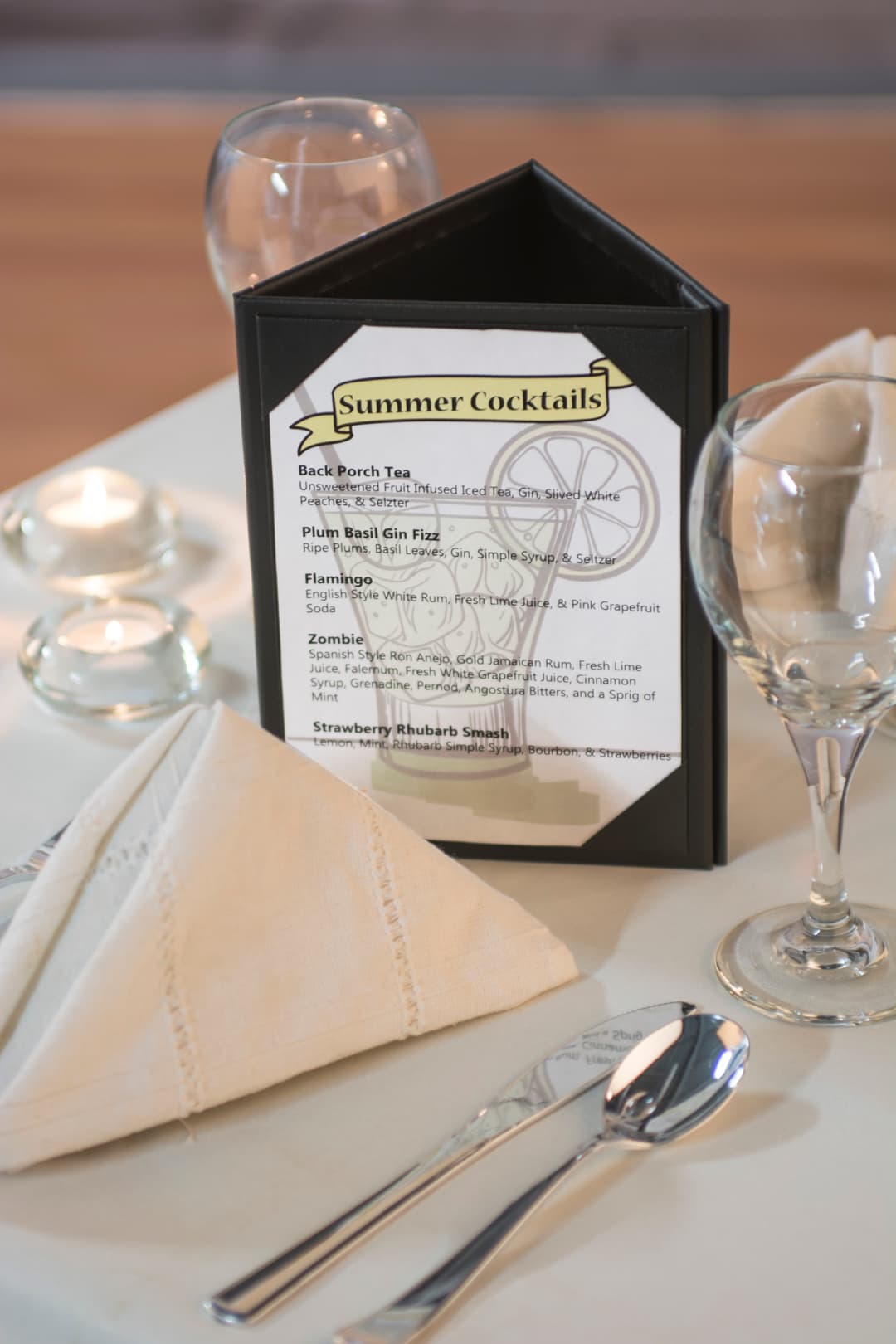 5” x 7” (3) Sided Table Tent | Multi Panel Menu Sign Ships Flat ...