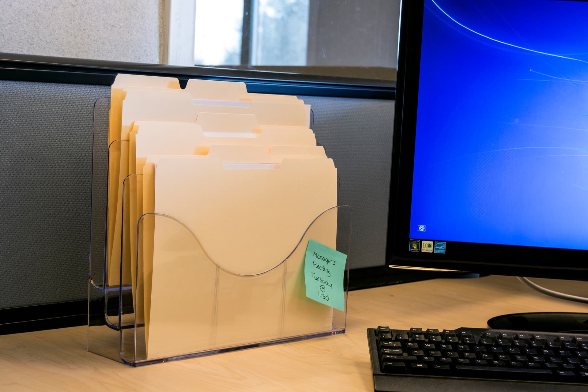 Plastic Wall File Organizer | 3 Built-In Pockets for Wall or Desk ...