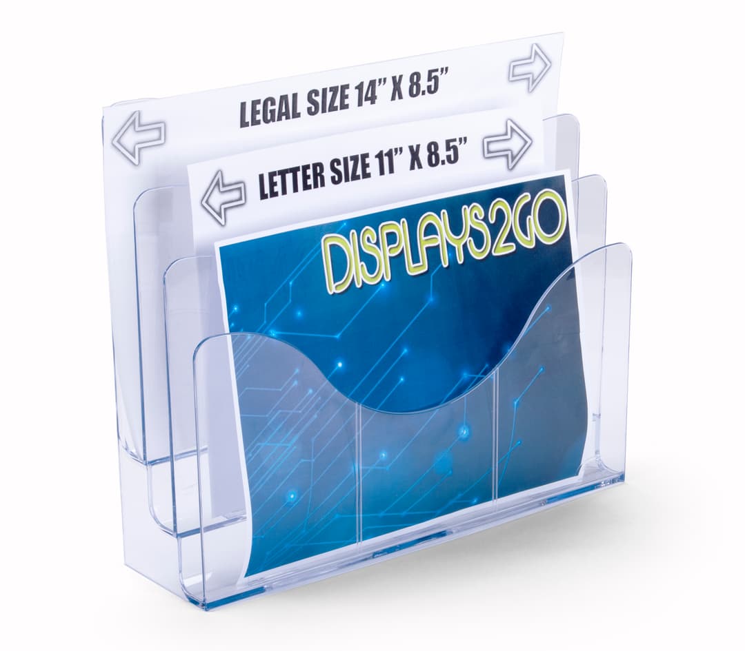 Plastic Wall File Organizer | 3 Built-In Pockets for Wall or Desk ...