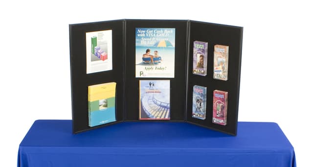 Exhibition Display Boards | Grey Fabric, Double Sided | Displays2Go