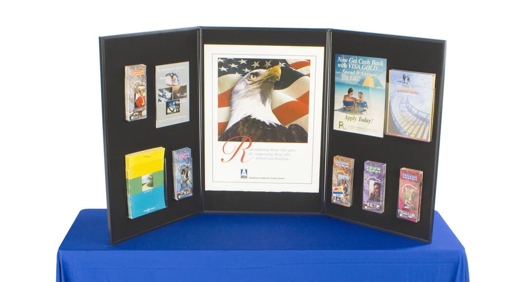 3 Panel Display Board | Foldable Two Colored Sides | Displays2Go