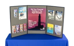 3 Panel Display Board | Foldable Two Colored Sides | Displays2Go