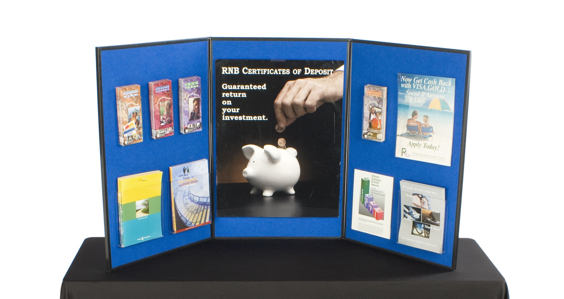 Tabletop Panel Display | Double Sided Hook & Loop Fabric | Displays2Go