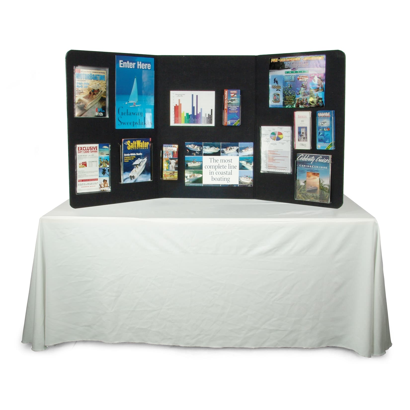 Folding Display Board | Hook & Loop Fabric For Accessories | Displays2Go