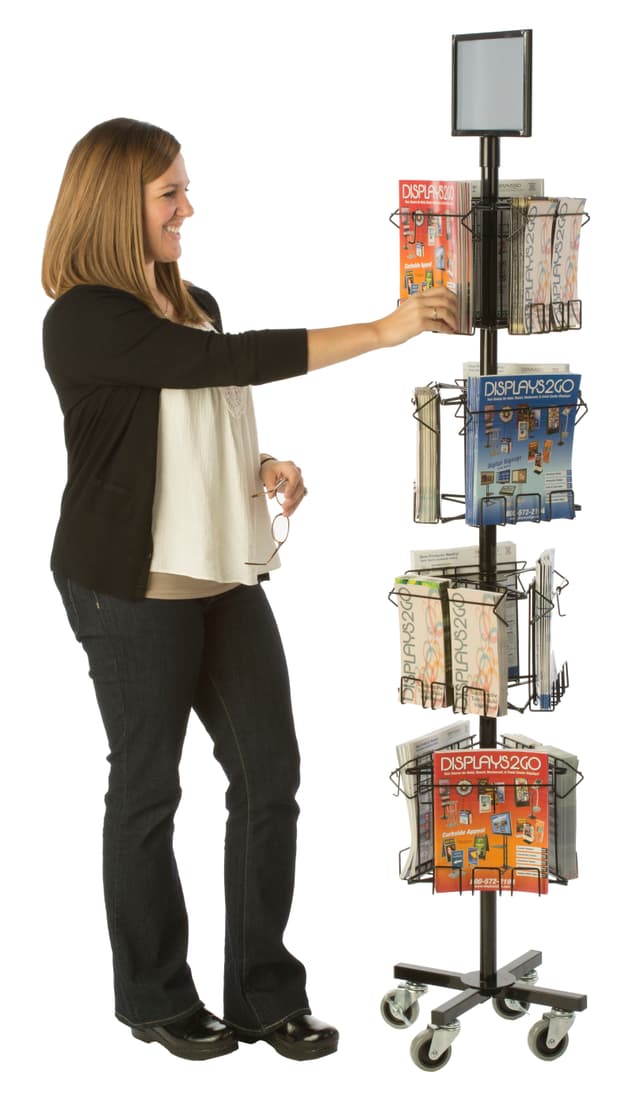 Freestanding Literature Carousel | Individually Rotating Tiers ...