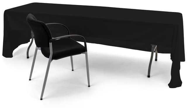 3-Sided Event Table Cloth | Machine Washable Polyester | Displays2Go