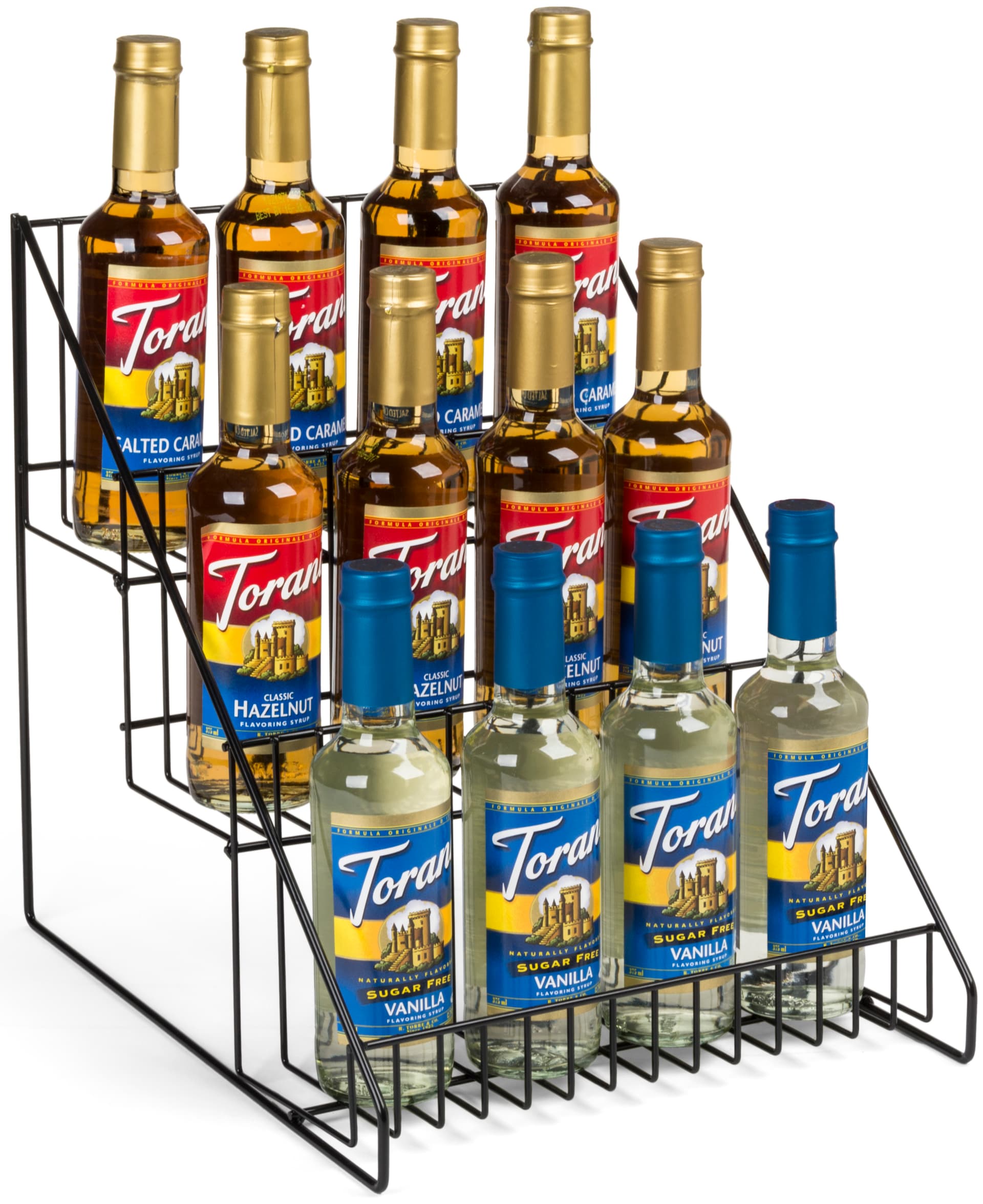 3 Tier Wire Countertop Rack | Angled, Open Space Shelves | Displays2Go