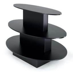 3 Tier Tables | Black Oval Retail Clothing Stand | Displays2Go