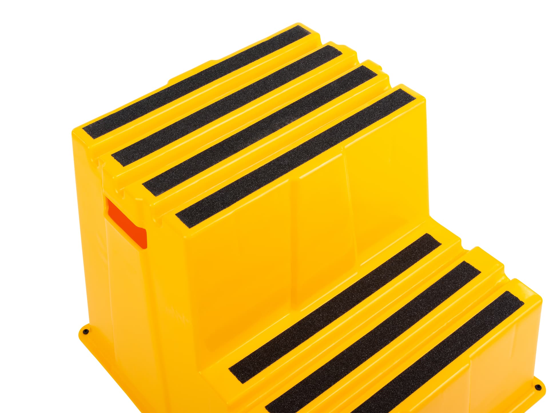 Industrial Step Stand | 20″ Tall 2-Tier Yellow Plastic | Displays2Go
