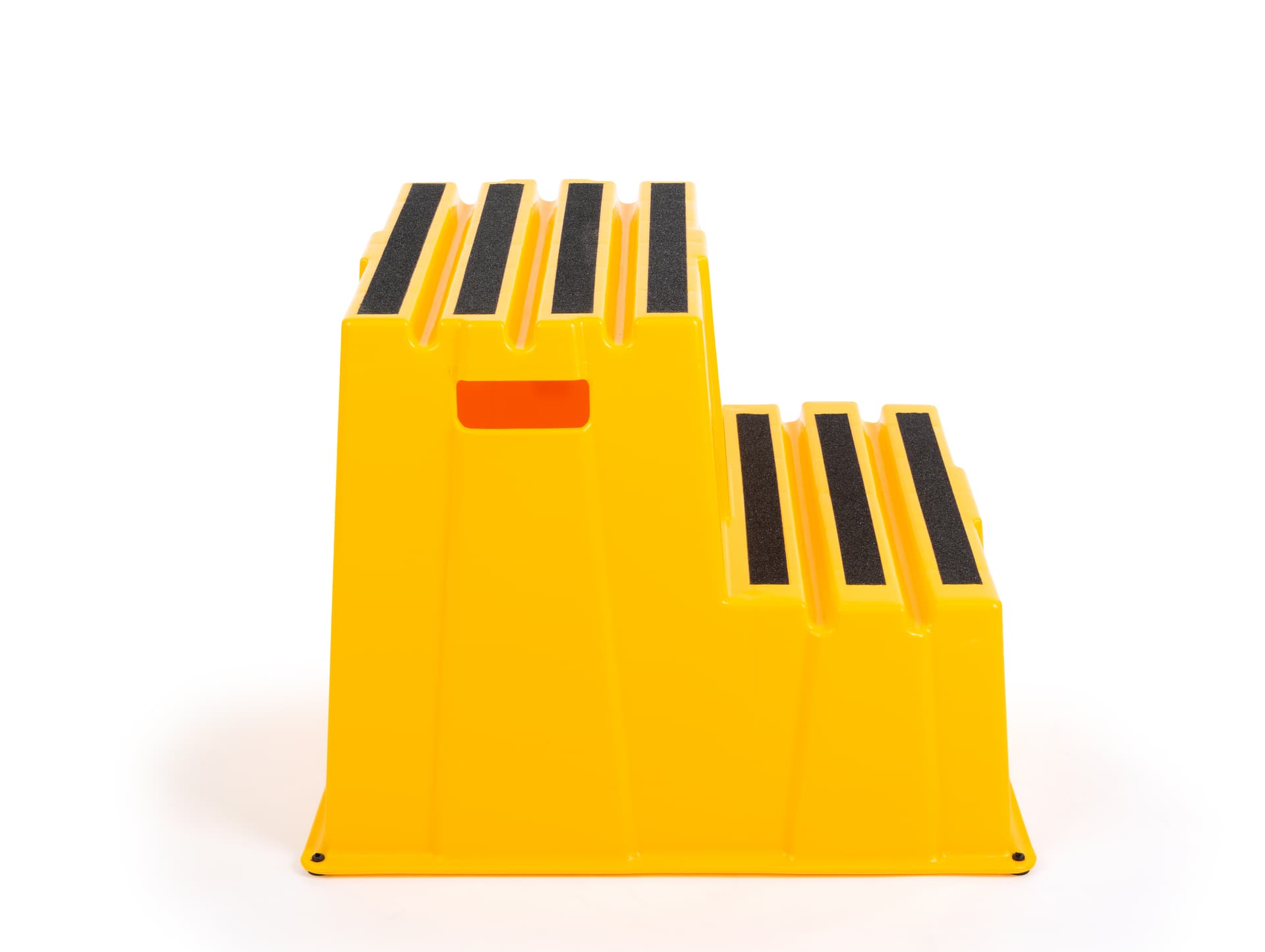 Industrial Step Stand | 20″ Tall 2-Tier Yellow Plastic | Displays2Go