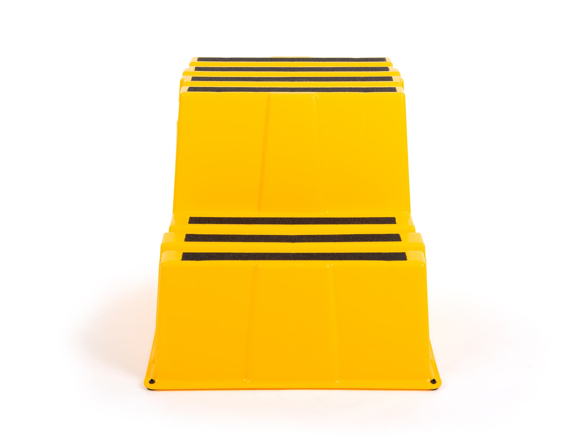 Industrial Step Stand | 20″ Tall 2-Tier Yellow Plastic | Displays2Go