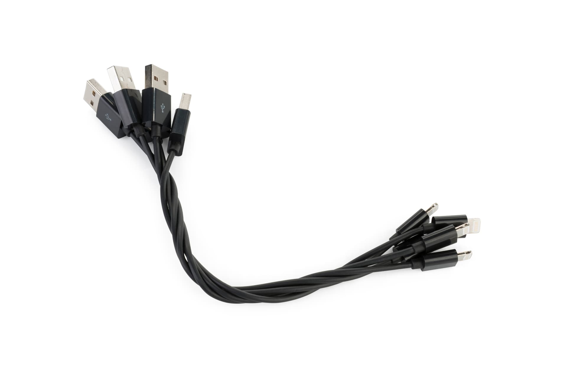 5-Pack Apple Lightning Short Charging Cords | Displays2Go