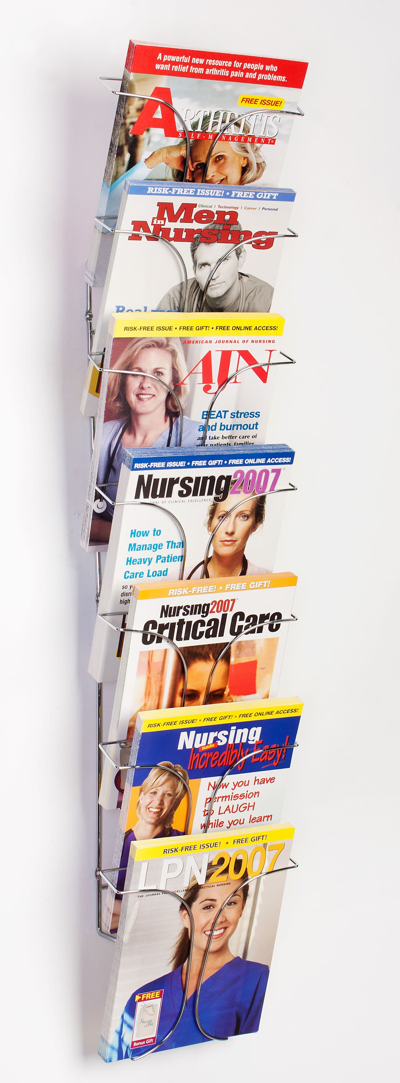 Flyer Rack | Magazine Holder with Seven Pockets | Displays2Go