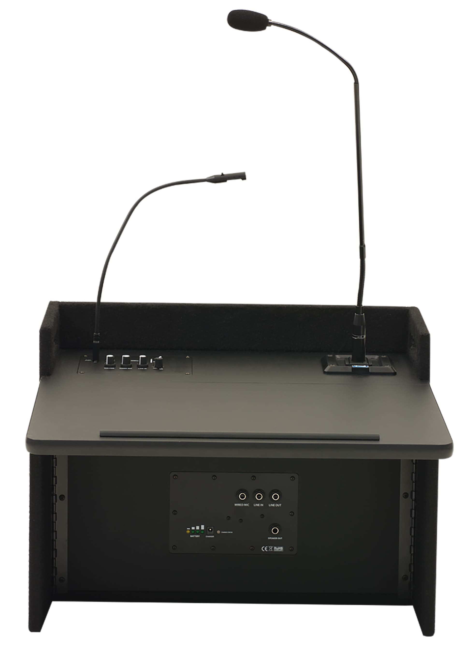 Podium with Mic and Speaker | Reaches Crowds of 500+ People | Displays2Go
