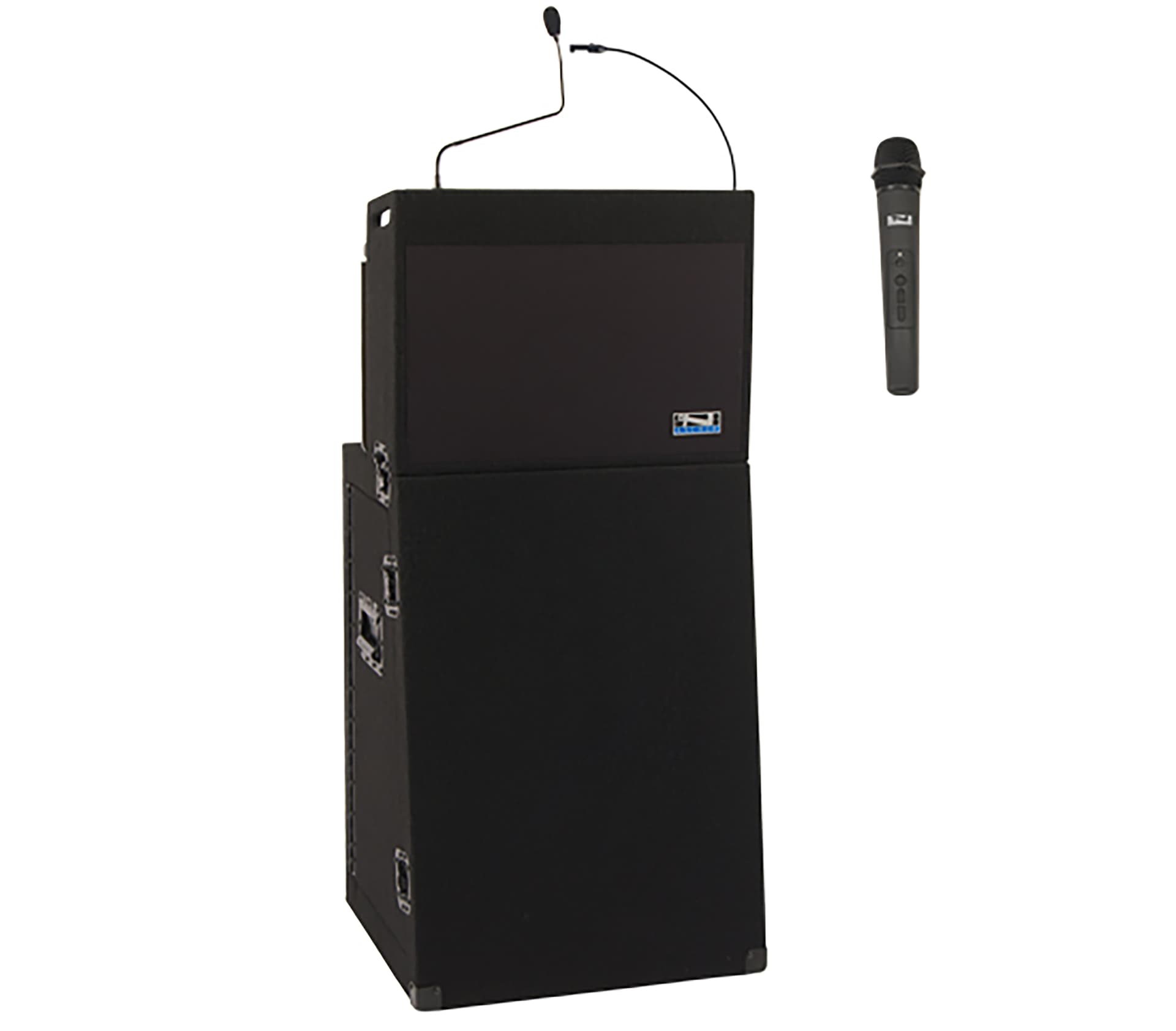 Podium with Mic and Speaker | Reaches Crowds of 500+ People | Displays2Go