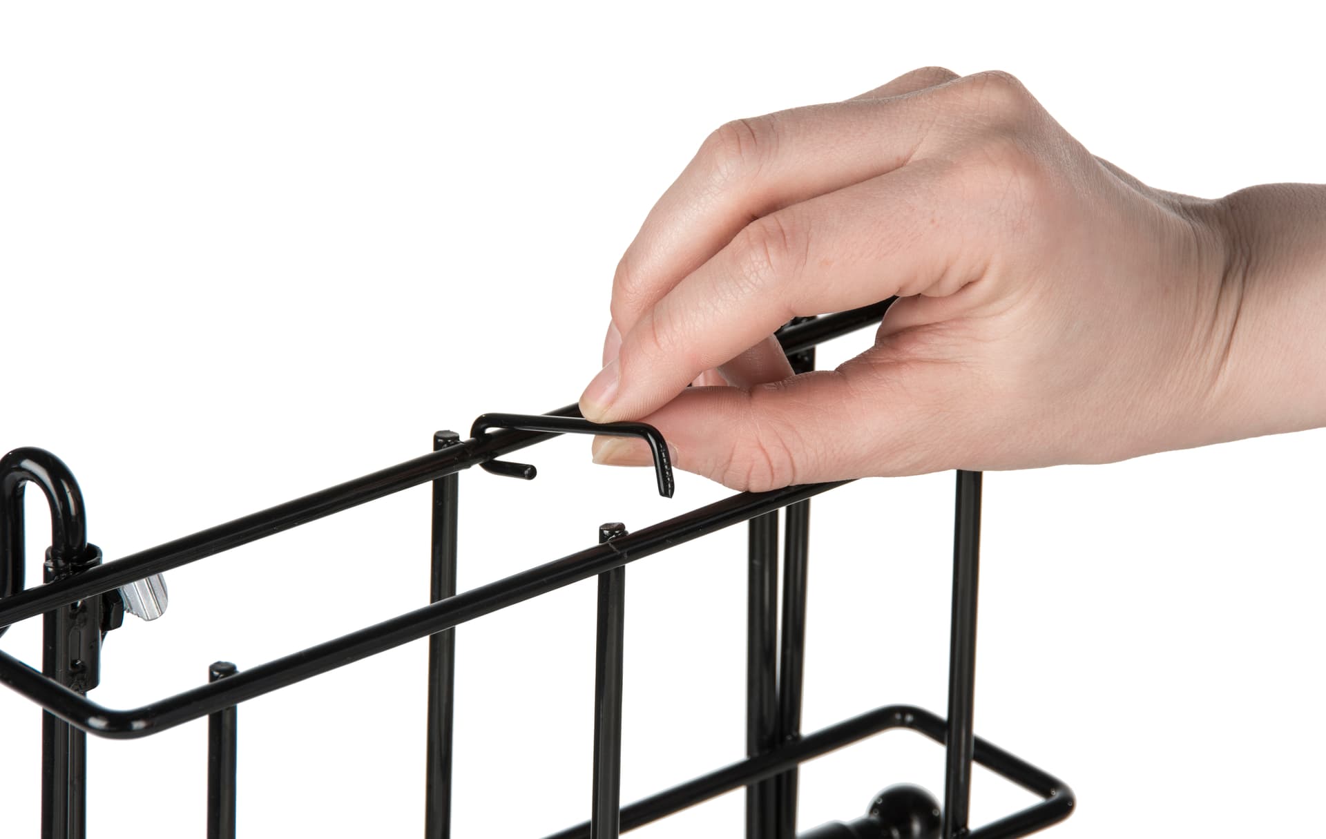 Black Wire Literature Pocket For A-Frame | With Card Holder | Displays2Go