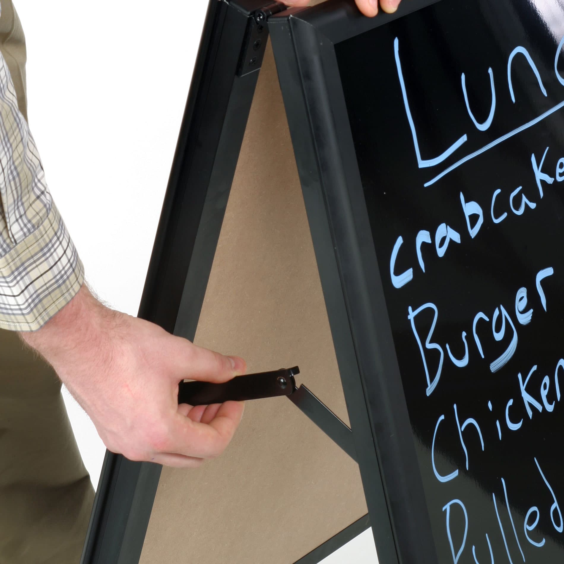 A-Frame Menu Board | Black Wet-Erase Display - Protective Lens ...