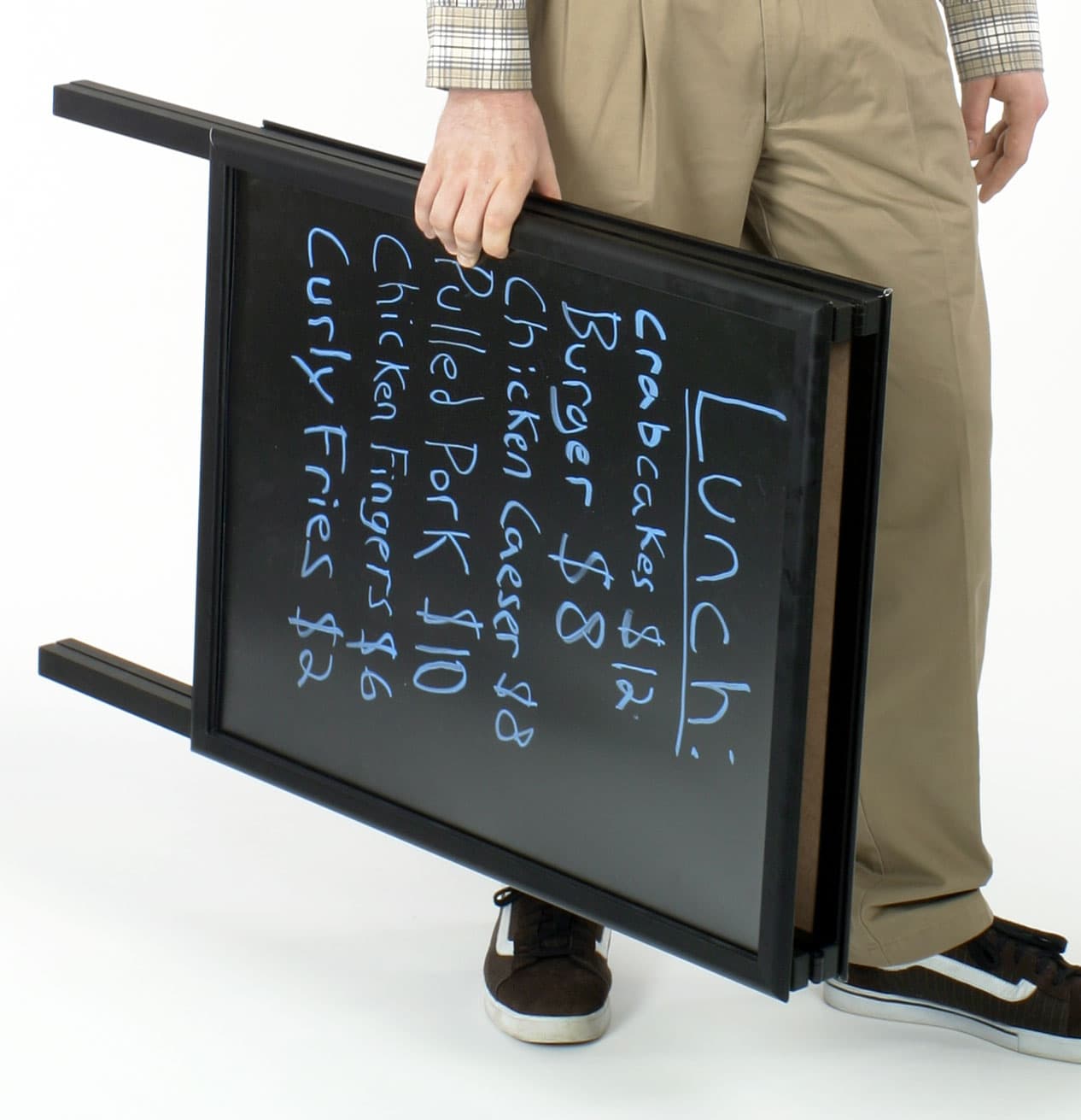 A-Frame Menu Board | Black Wet-Erase Display - Protective Lens ...