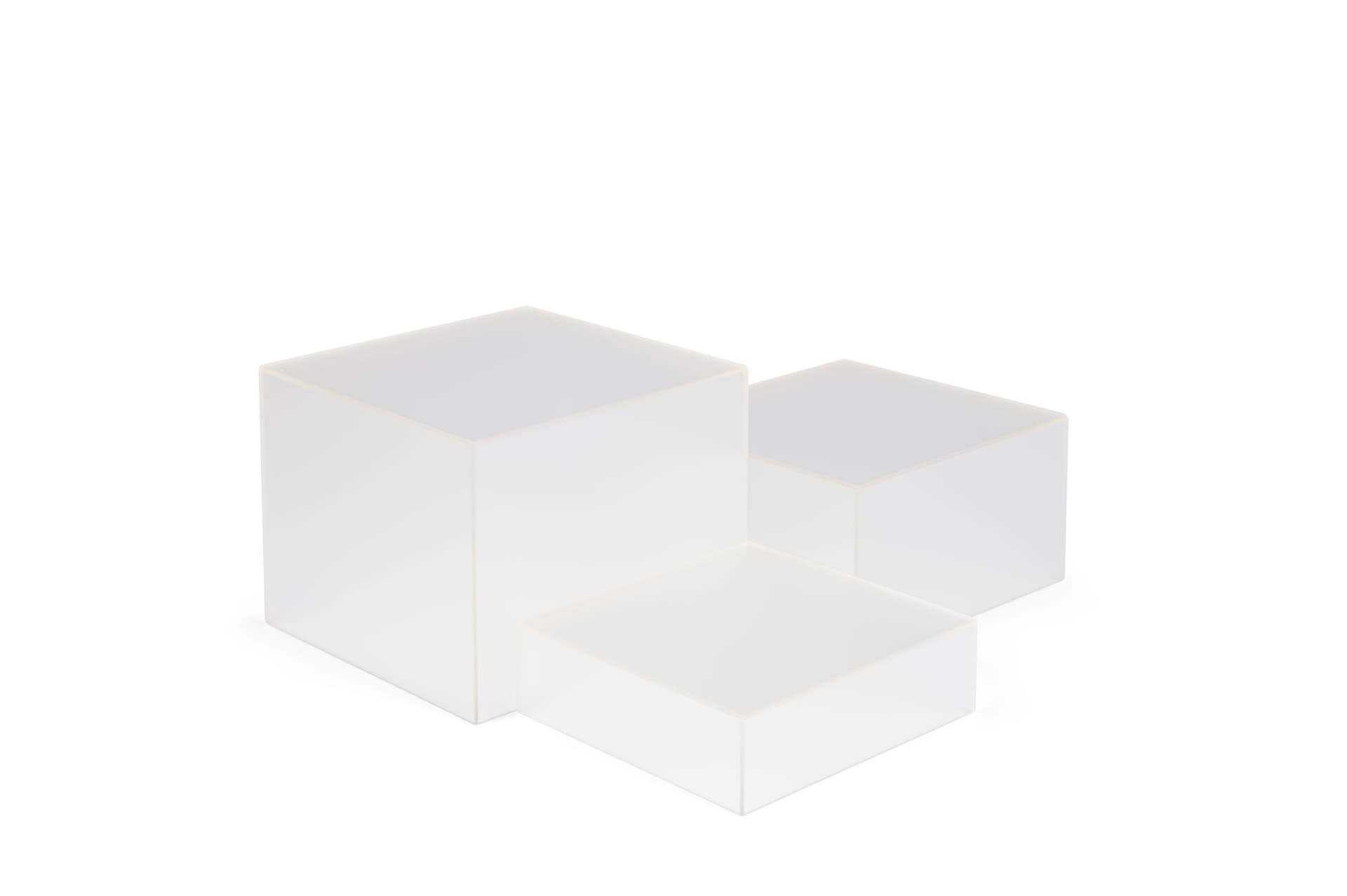 Recycled Acrylic Cube Riser | Set of 3 Nested Displays | Displays2Go