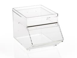 Retail Scoop Bin - Sliding Door, Clear Acrylic Construction | Displays2Go
