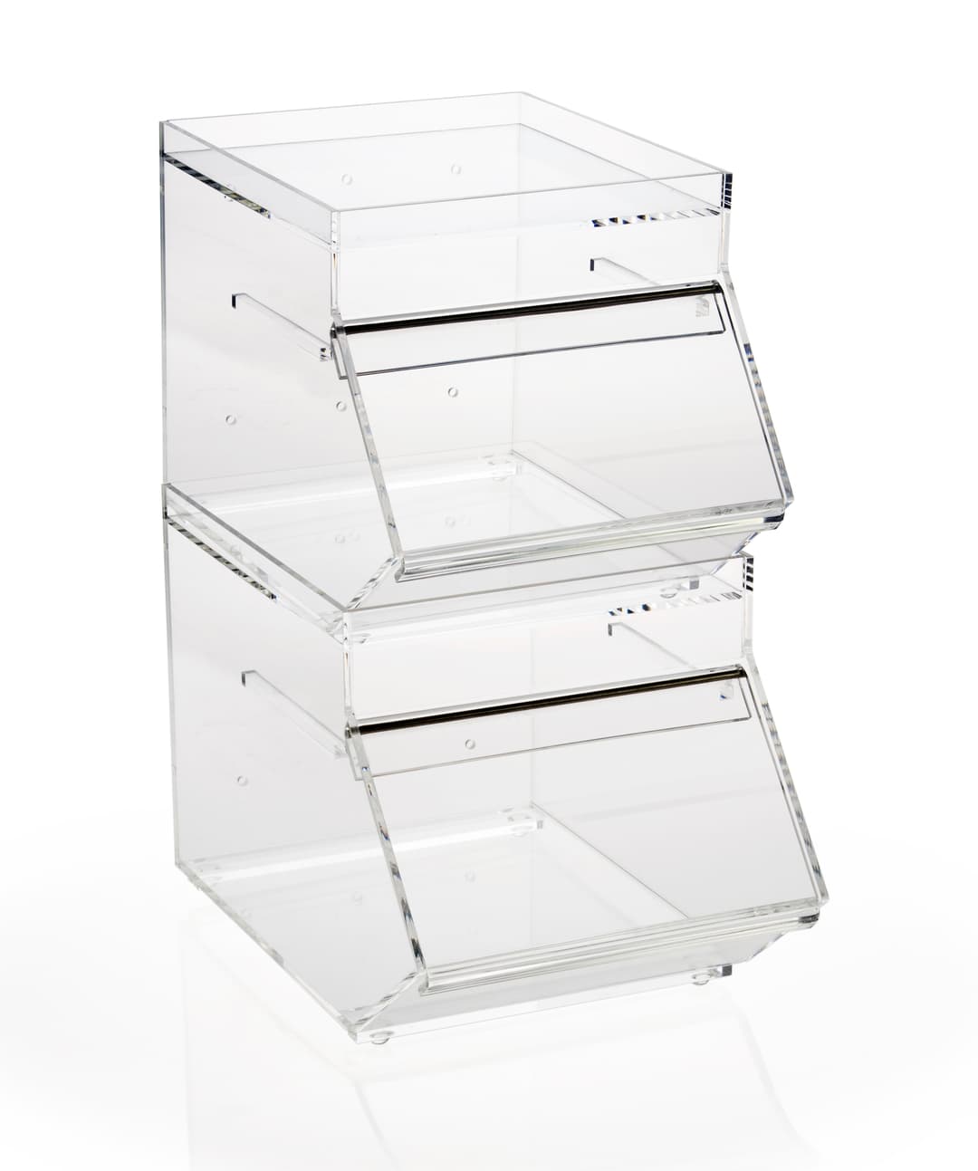 Retail Scoop Bin - Sliding Door, Clear Acrylic Construction | Displays2Go