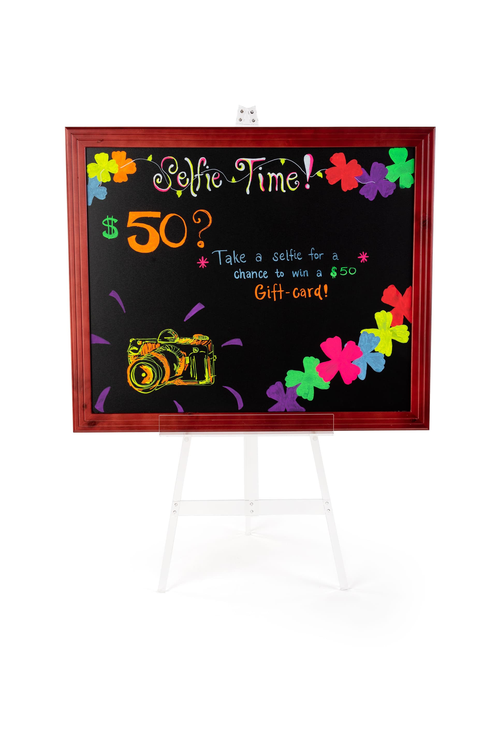 Adjustable Acrylic Artist Easel | Clear Contemporary Design | Displays2Go