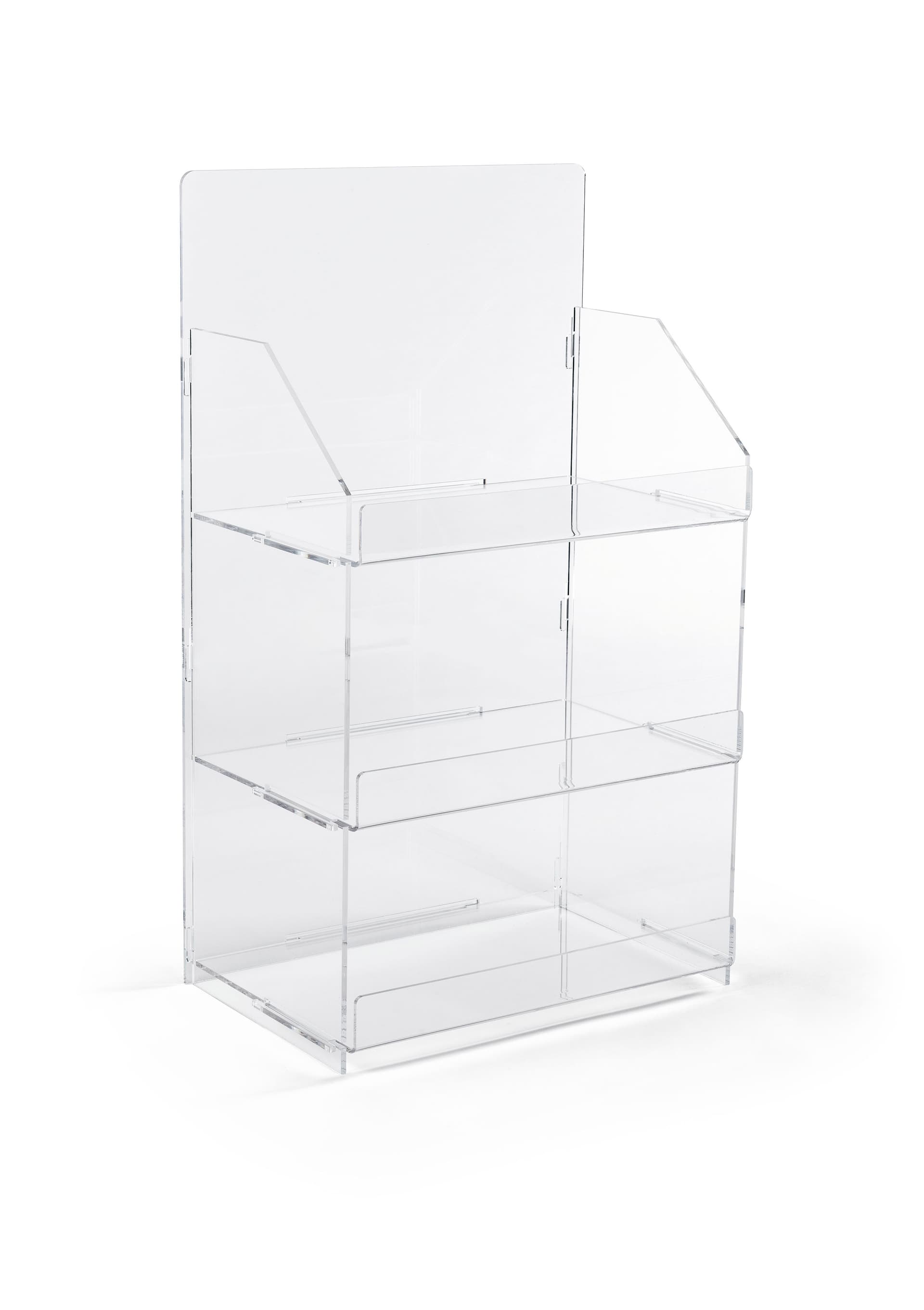 3 Shelf Countertop Acrylic Tower Stand | Ships Flat | Displays2Go