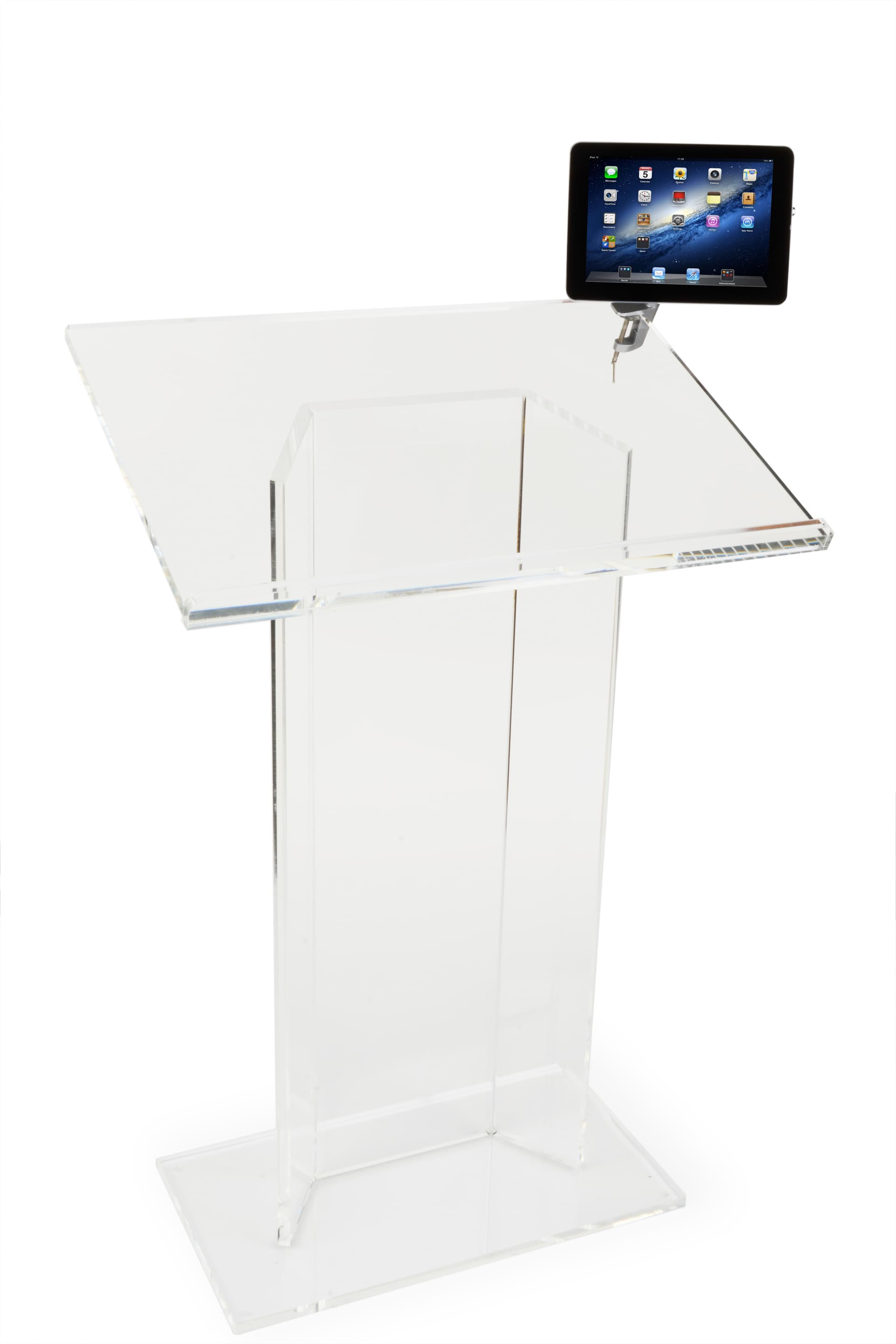 iPad Stand for Classroom | Acrylic Lectern & Clamping Enclosure ...
