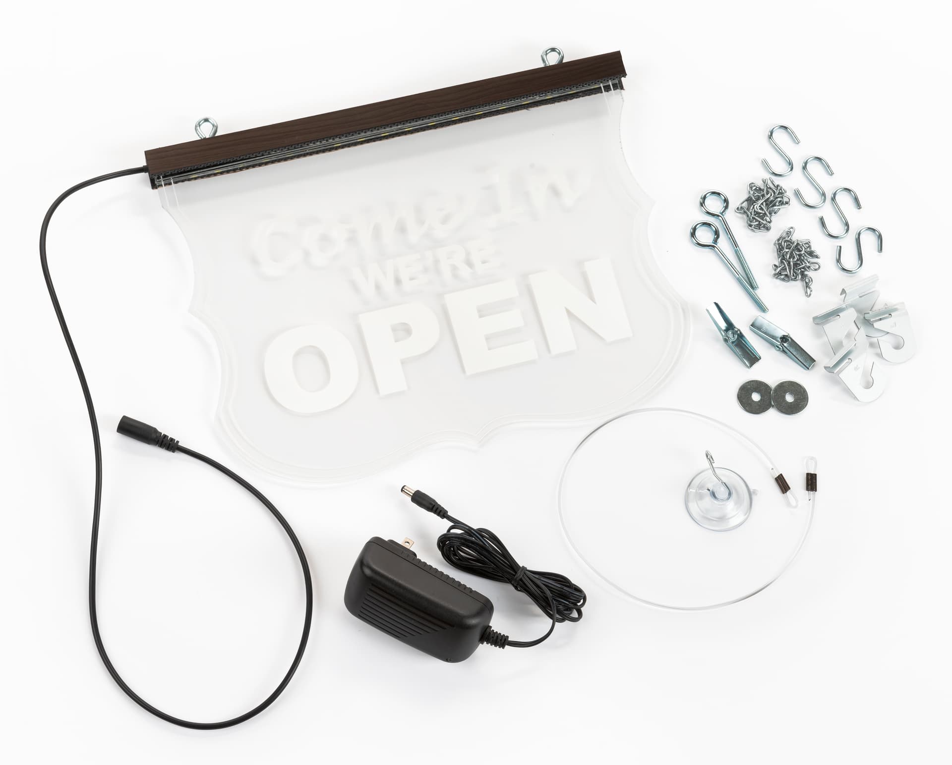 Edge Lit Open Signage | Light Emitting Acrylic with LED Lighting ...