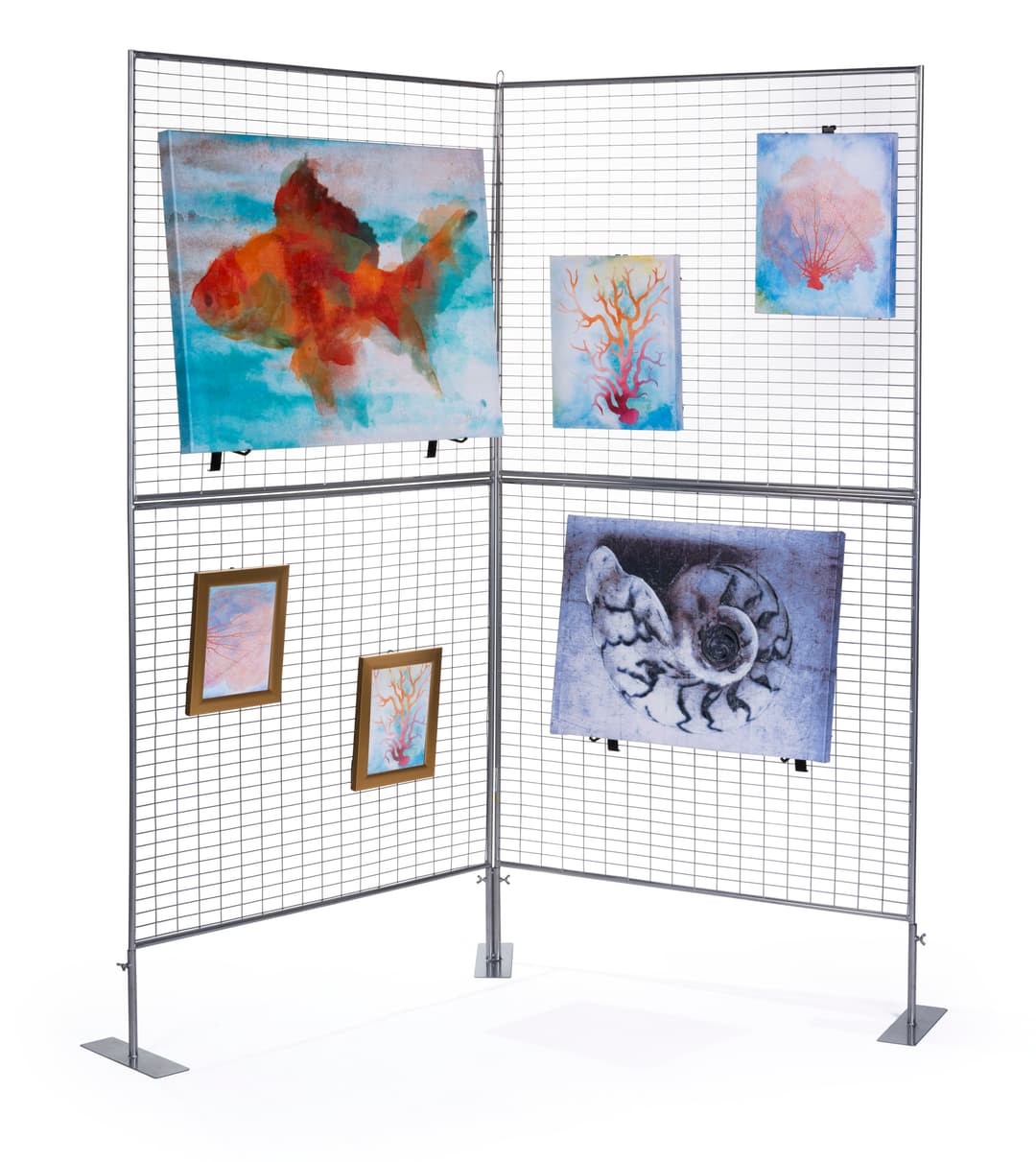 2 Panel Art Show Display | V Shaped Design | Displays2Go