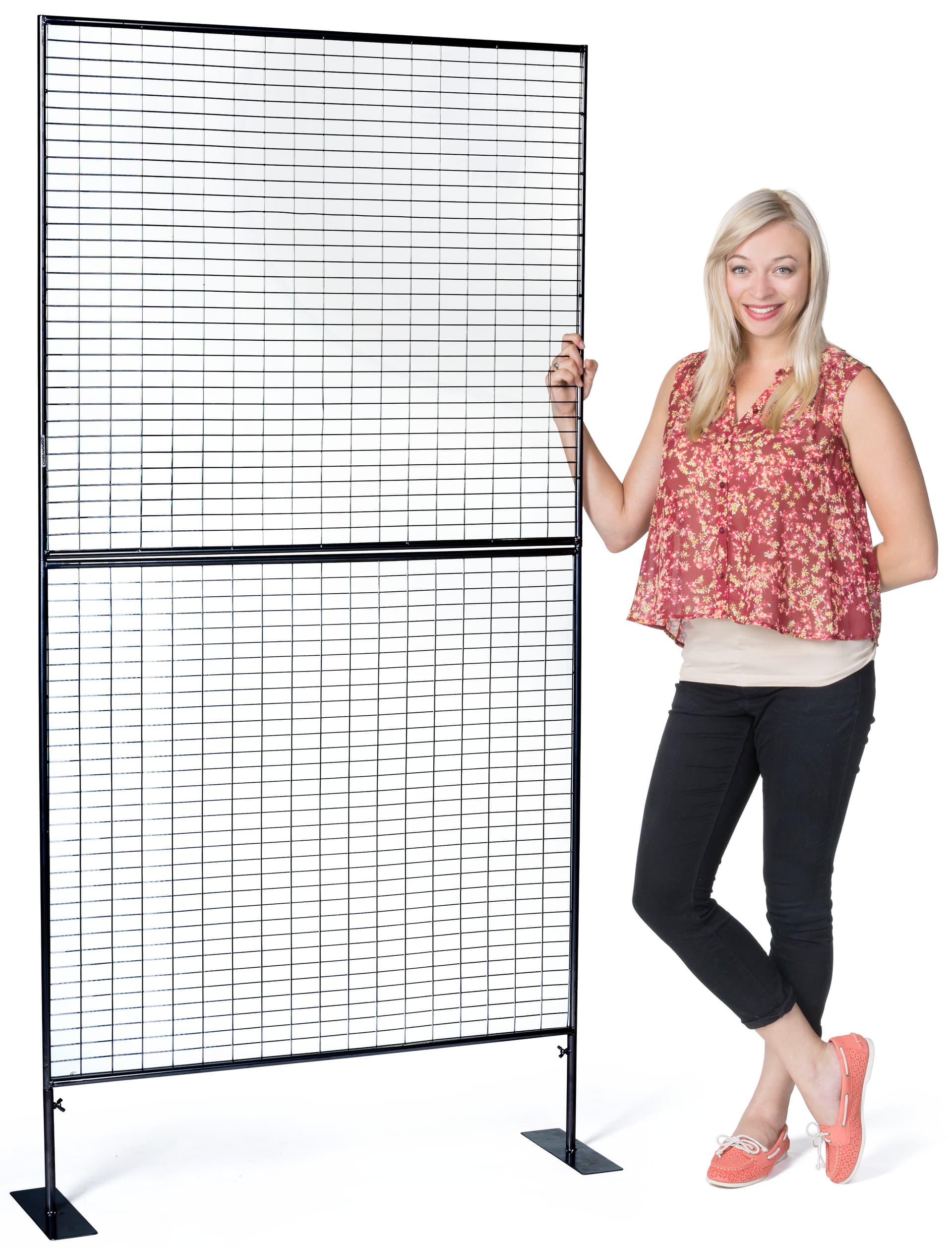 3-Sided Wire Grid Art Display Rack | Easy to Assemble | Displays2Go
