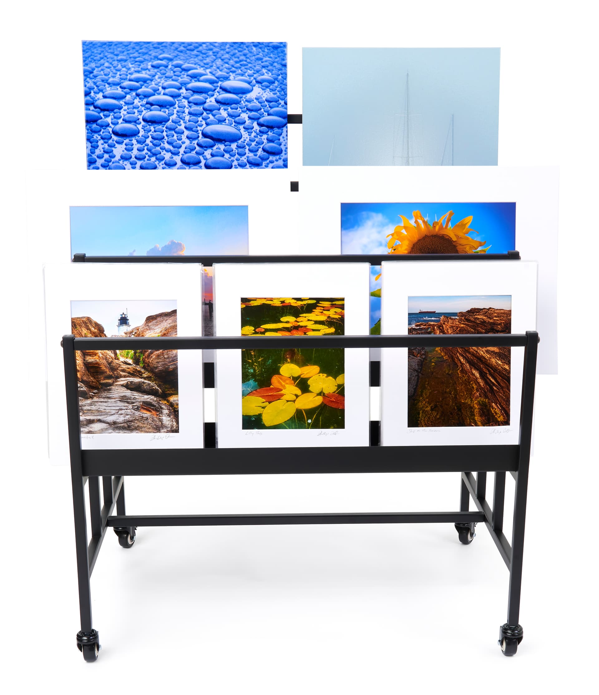 Three-Tier Art Display Rack | Four Durable Casters, Two Locking ...