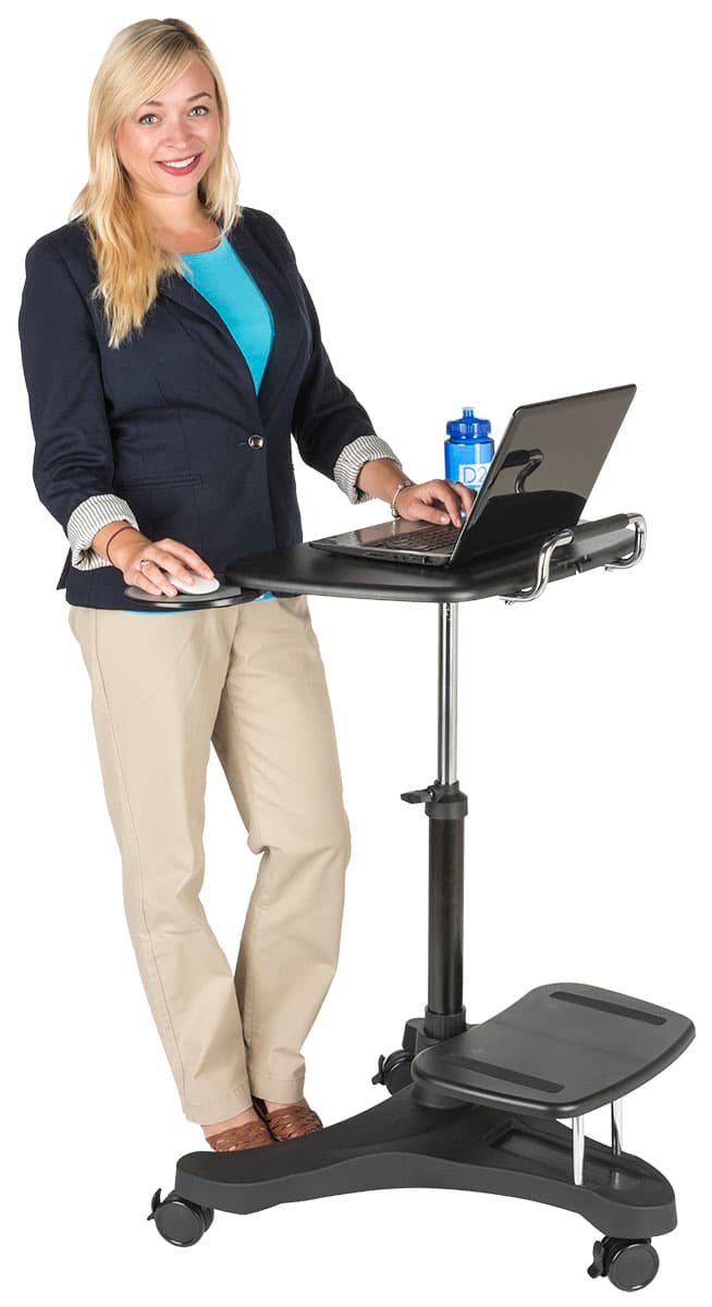 Mobile Laptop Workstation | Adjustable Gas Spring Lift | Displays2Go