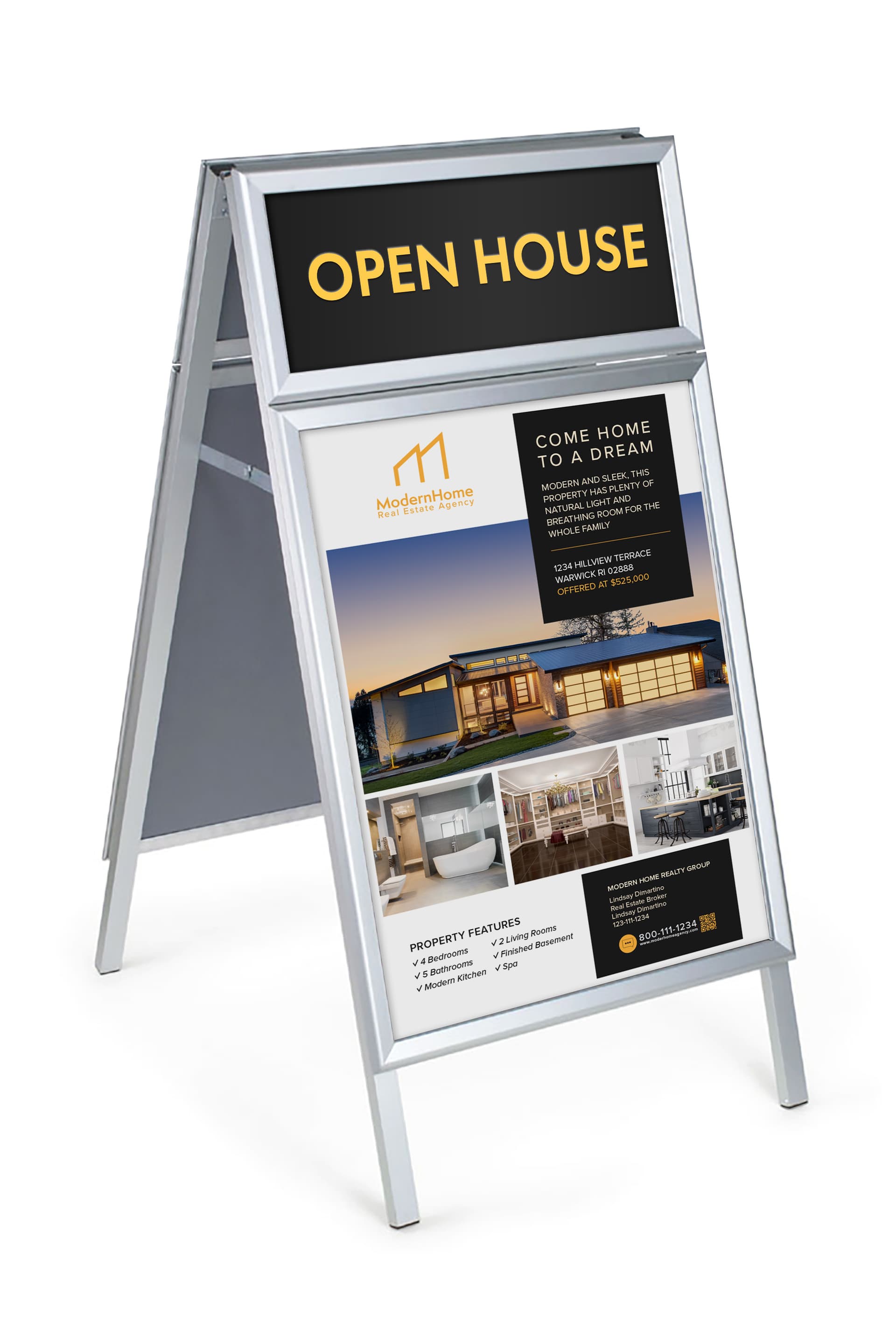Sidewalk Signs | Double Sided Snap Frame & Header Area | Displays2Go