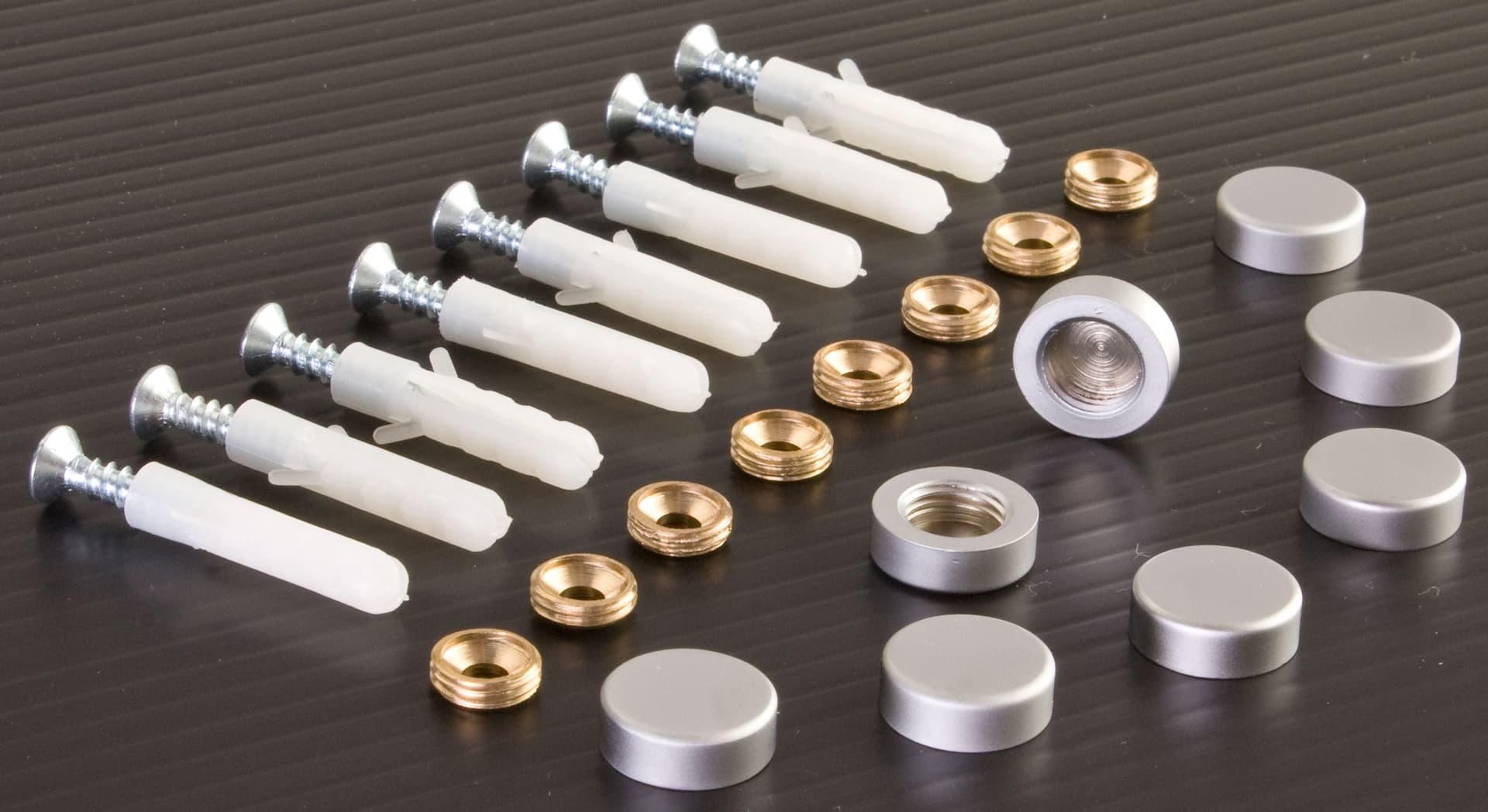 Sign Systems | 5/8 Round Brass Screw Cover Set- 8 Screws Included ...